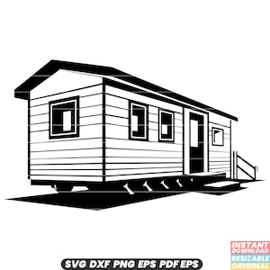 Mobile Home SVG Trailer House Motorhome Camper Caravan Transport DXF ...