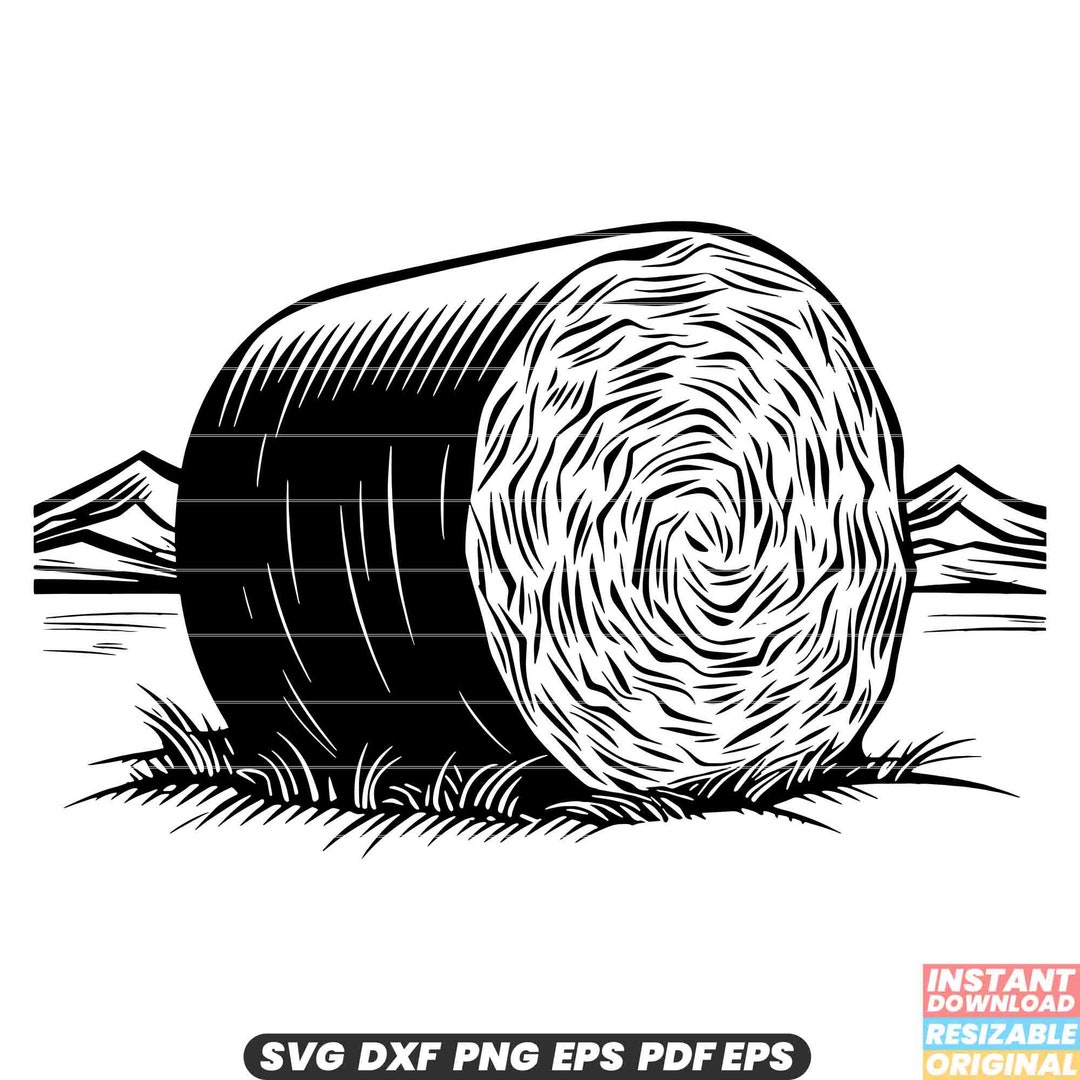 Hay Stack Hay Bale SVG Agriculture Farming Harvest Rural Countryside ...