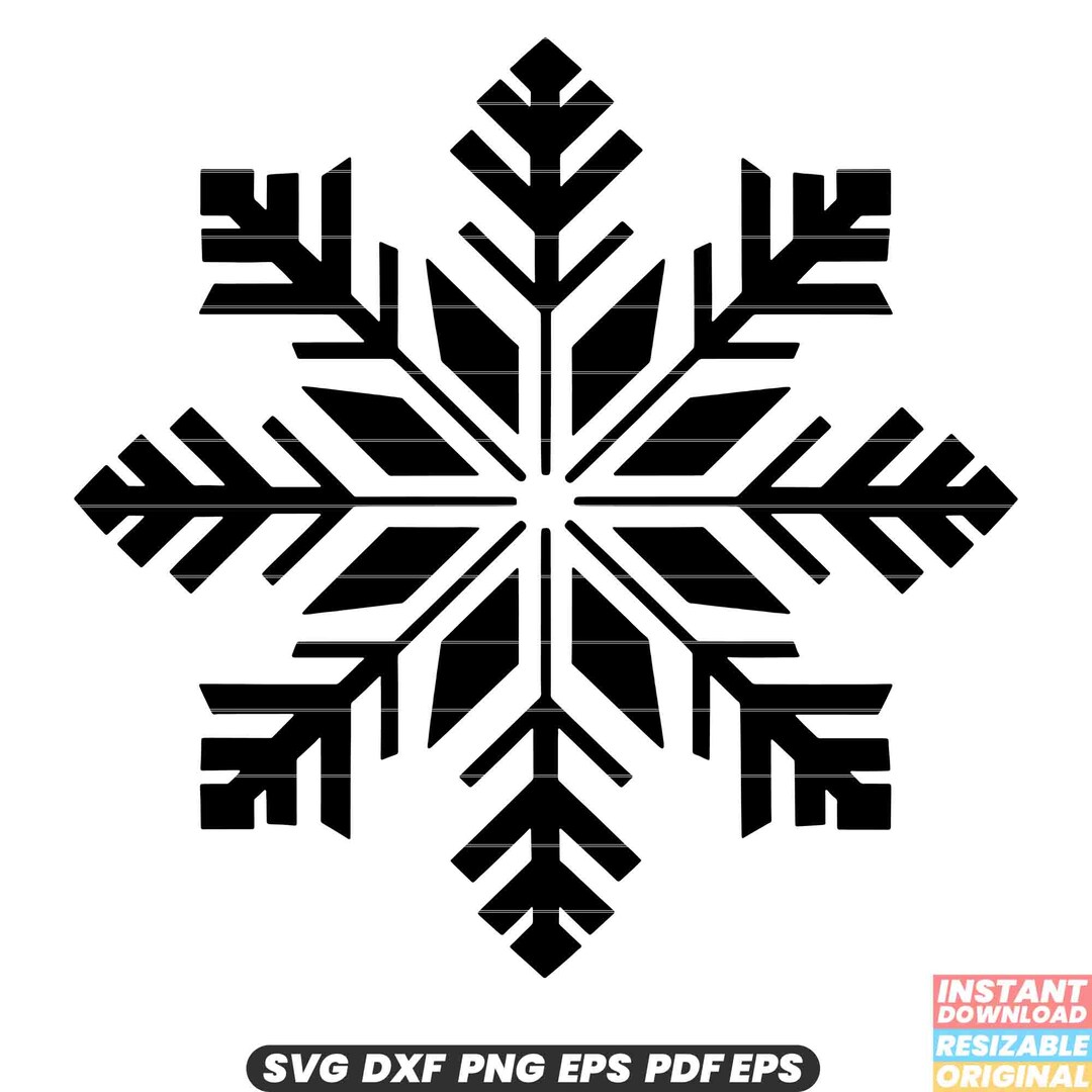Snowflake SVG - Winter Symbol, Frozen Crystal Illustration, Snow ...