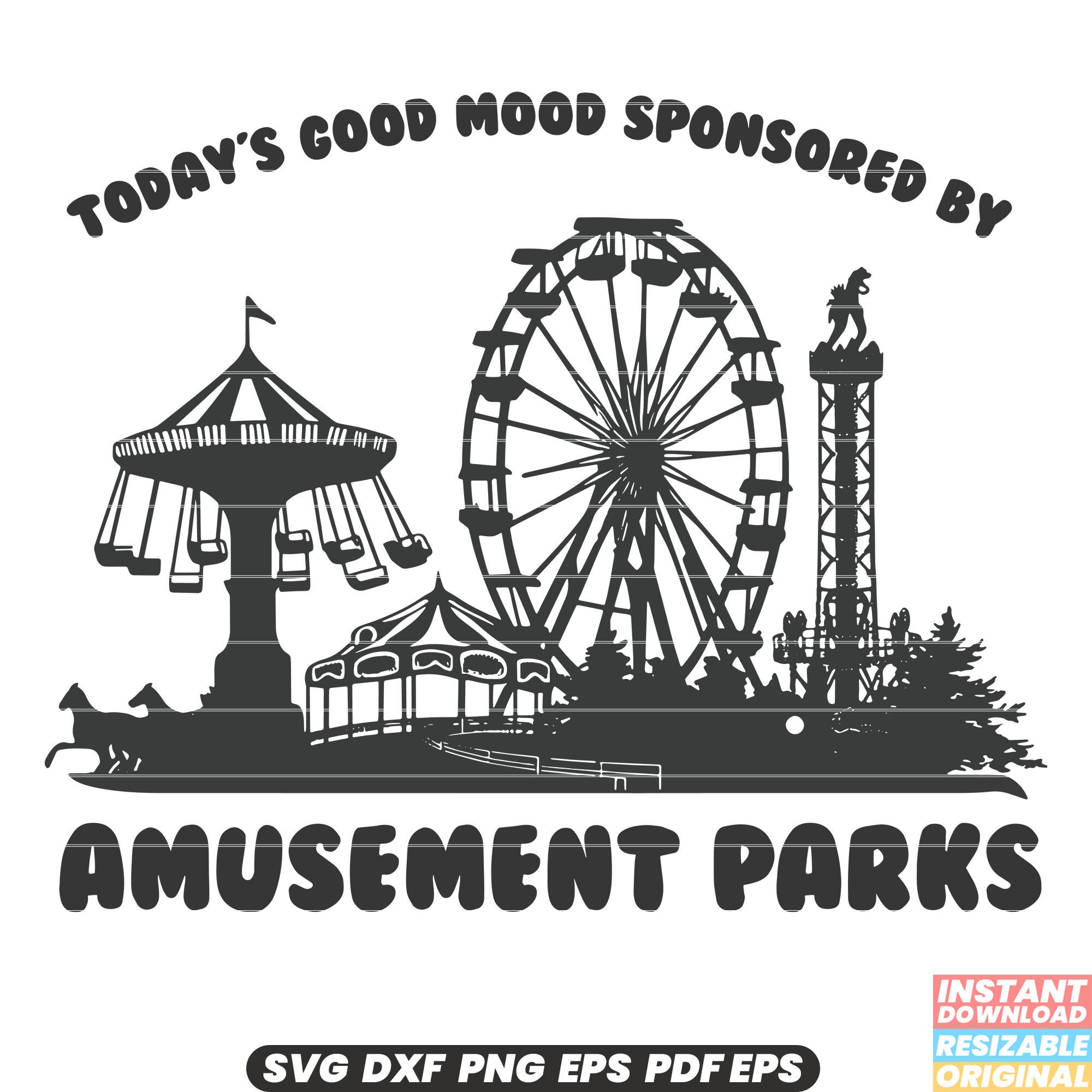 Amusement Park SVG PNG Funny Inspirational Quote Sublimation Pet Owner ...