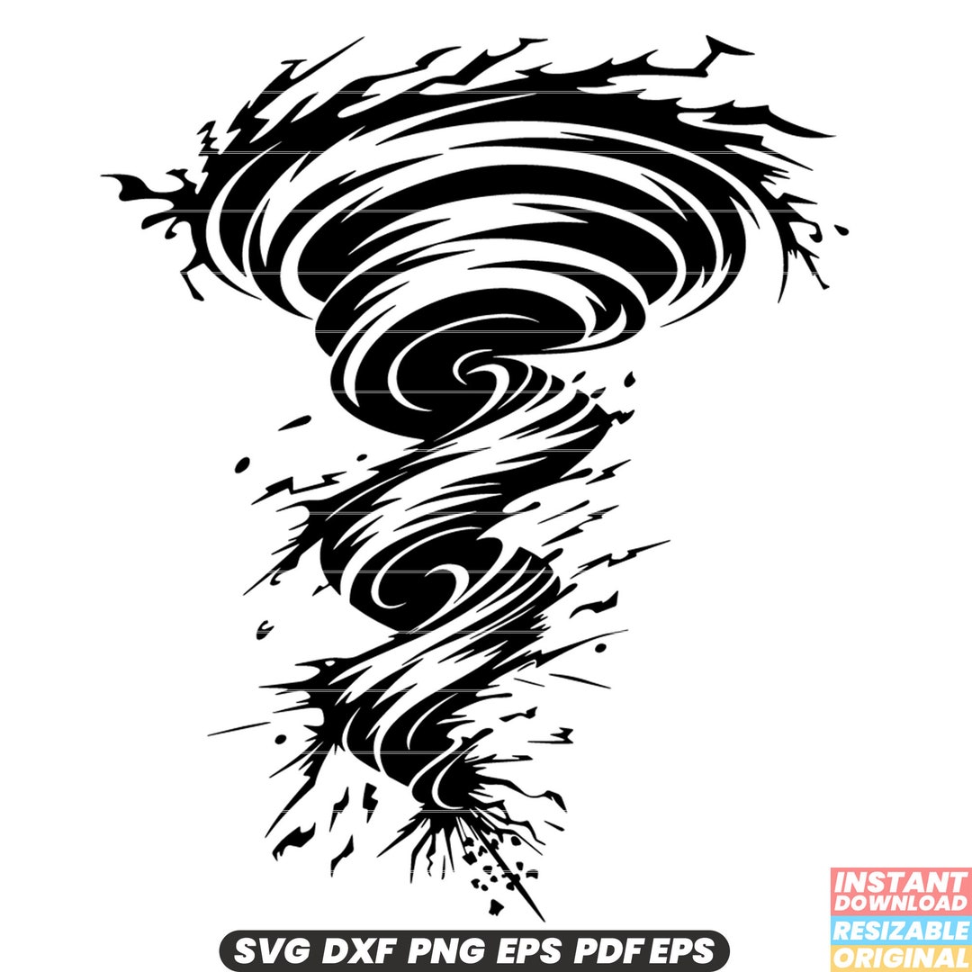 Tornado SVG Natural Disaster Illustration Tornado Clipart Twister ...