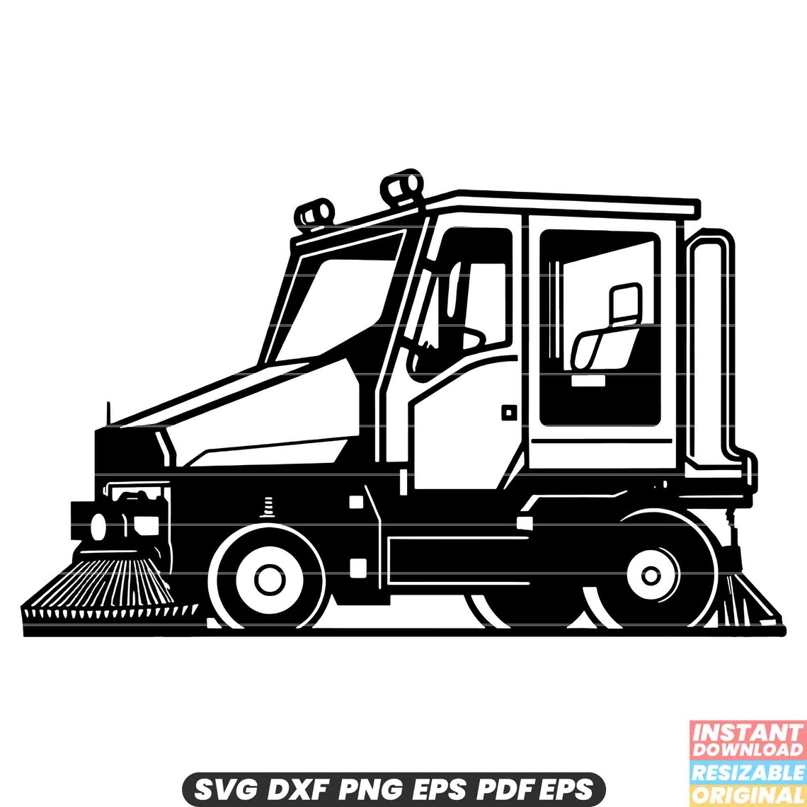 Street Sweeper SVG Urban Cleaning Vehicle, Road Maintenance Equipment ...