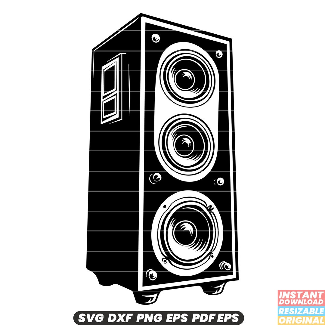 Speaker SVG Audio Equipment Illustration Speaker Clipart Sound System ...