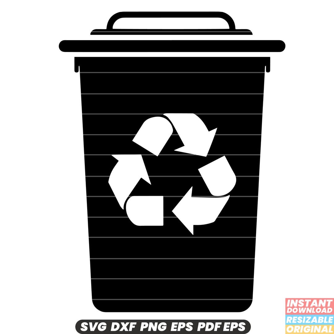 Recycle Bin Svg, Recycle Bin Dxf, Recycle Bin Png, Recycle Bin Cut File ...