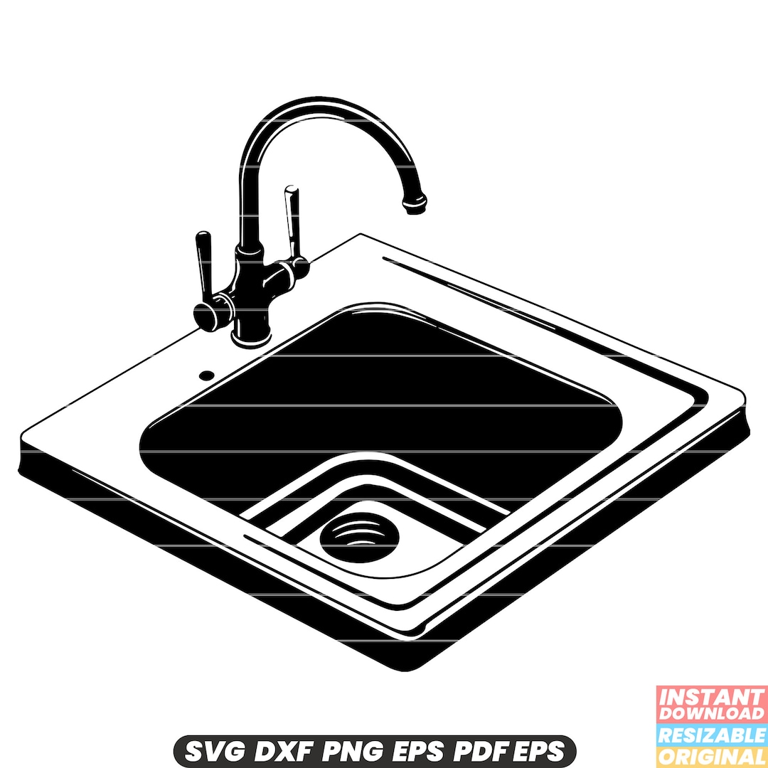 Sink Plumbing Fixture Basin Water Faucet Drain Kitchen Bathroom Wash ...