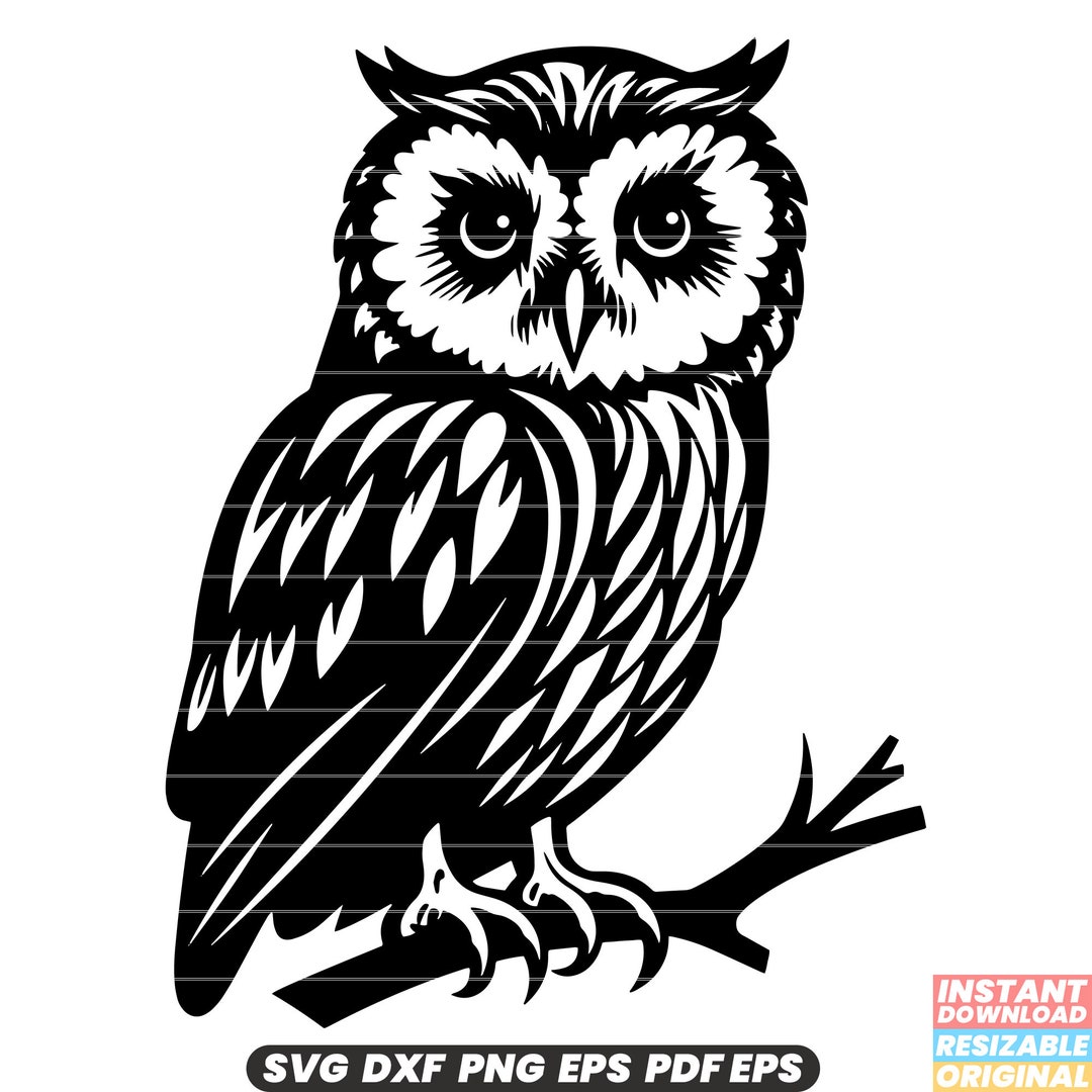 Tawny Owl SVG Tawny Owl DXF Tawny Owl PNG Avian Designs for ...