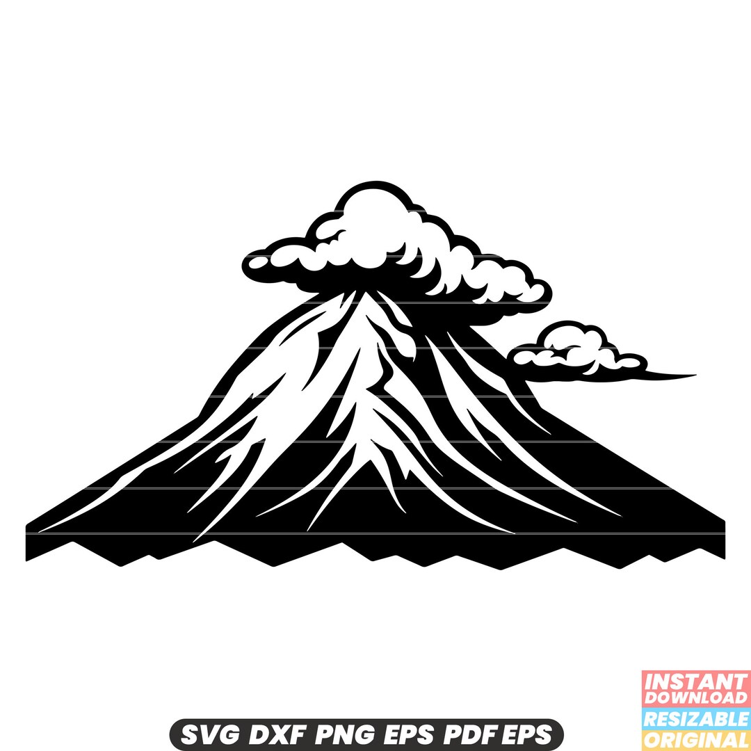 Volcano Eruption Lava Magma Mountain Crater Ash Smoke Geology Natural ...