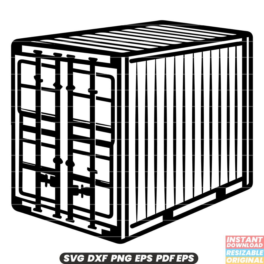 Container Svg, Container Dxf, Container Png, Container Cut File ...