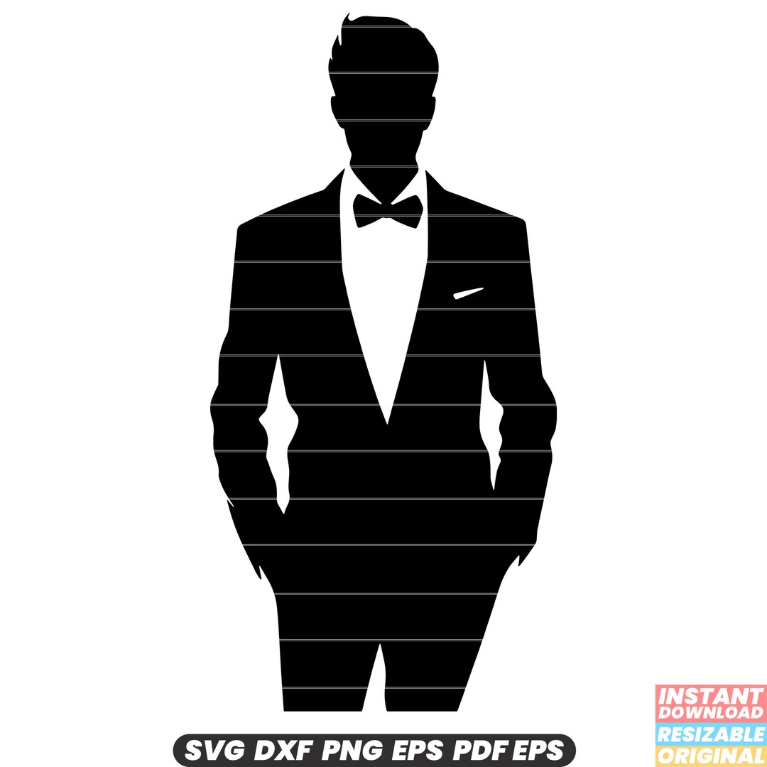 Suit SVG, Suit DXF, Suit PNG, Suit Clipart, Suit Cut File | Instant ...