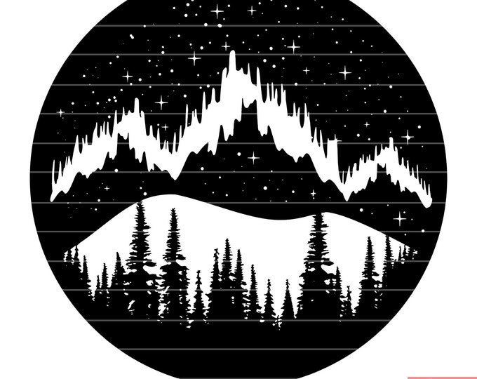 Northern Lights Svg Png Dxf Pdf, Northern Lights Cricut Files, Northern ...