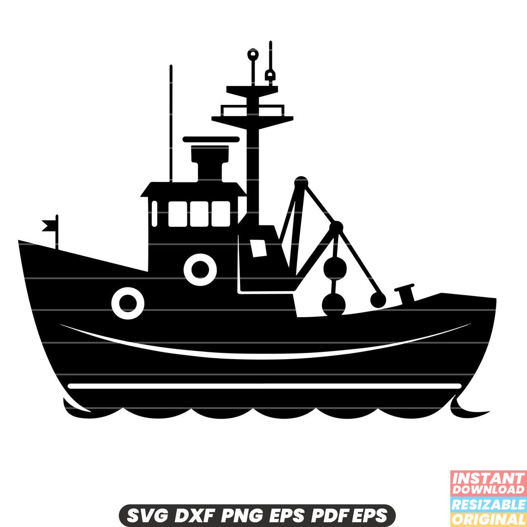 Barge Svg, Barge Dxf, Barge Png, Barge Cut File, Barge Clipart, Barge ...