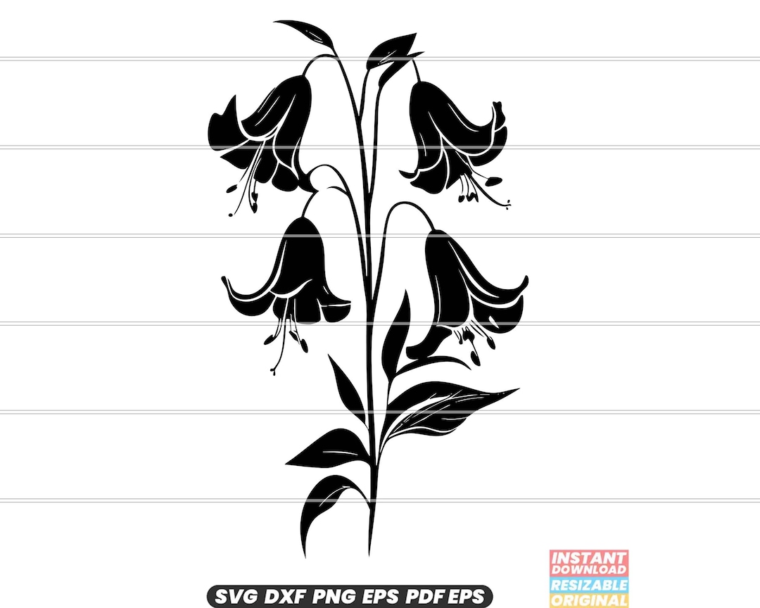 Bluebell Svg, Bluebell Dxf, Bluebell Png, Bluebell Cut File, Bluebell ...