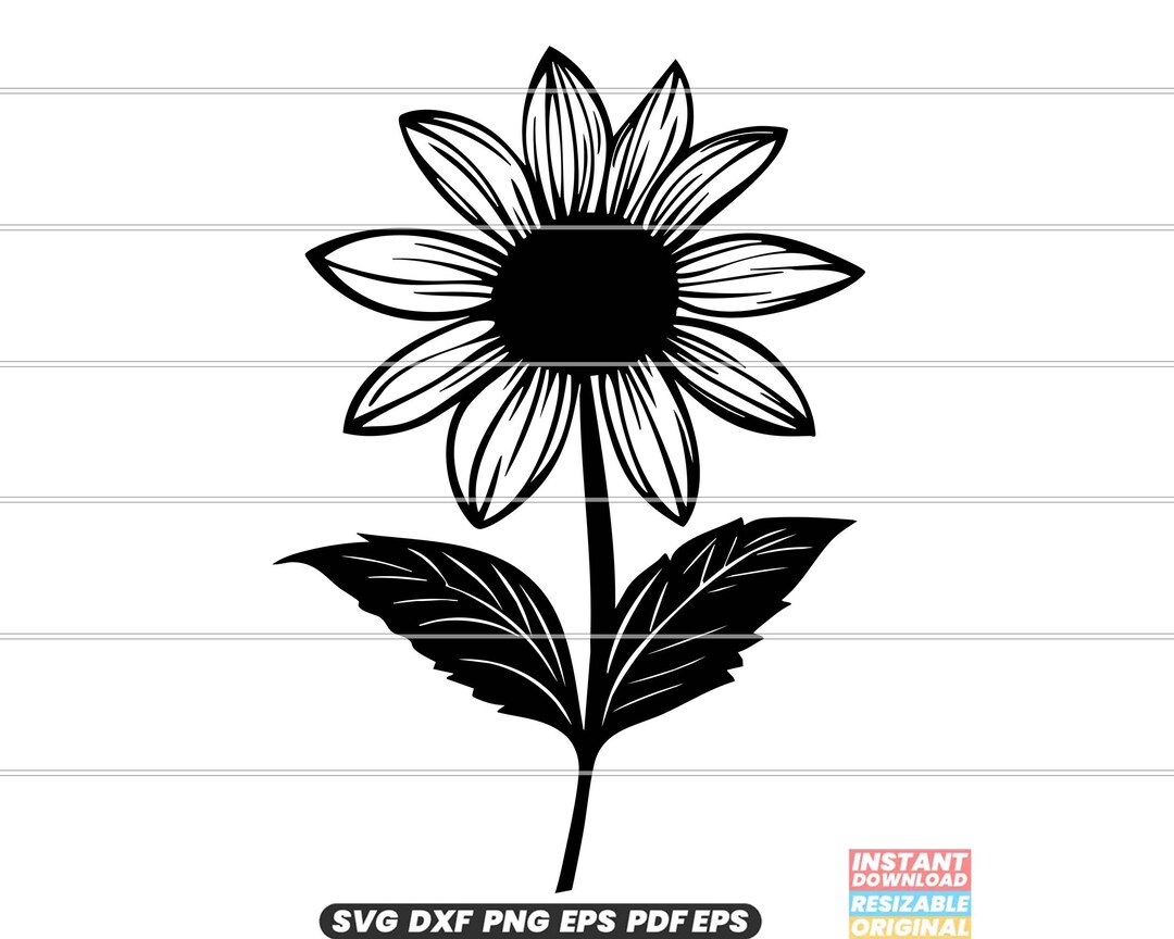 Black Eyed Susan Flower SVG DXF PNG Cut File Clipart Instant Download ...