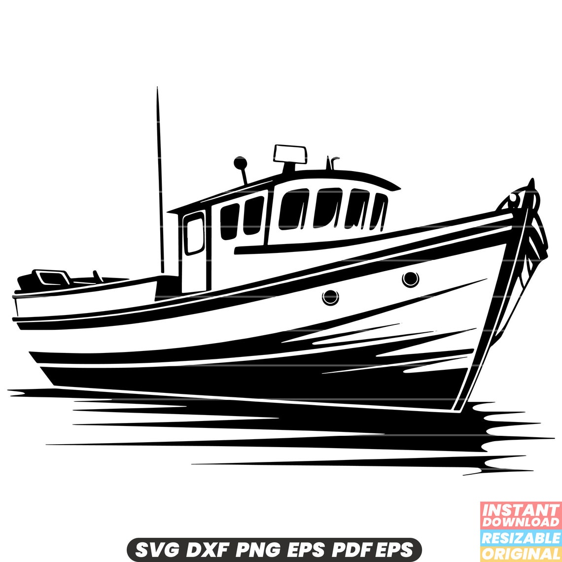 Fishing Boat Vessel Watercraft Angling Tackle Equipment Ocean Sea Catch ...