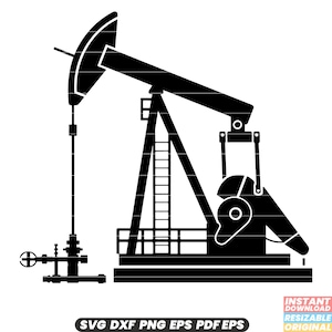 Oil Pump SVG Industry Illustration Oil Pump Clipart Drilling Equipment ...