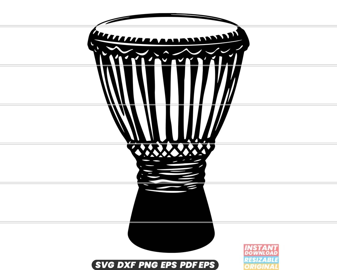 Djembe Svg, Djembe Dxf, Djembe Png, Djembe Cut File, Djembe Clipart ...