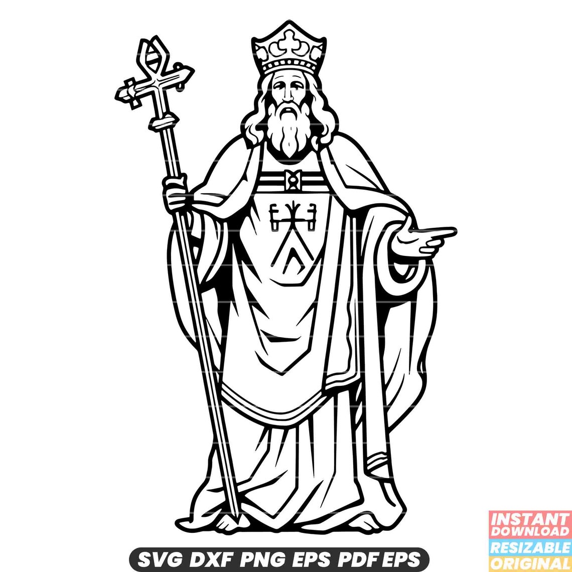 Saint Augustine SVG Religious Figure, Christian Icon, Patron Saint ...