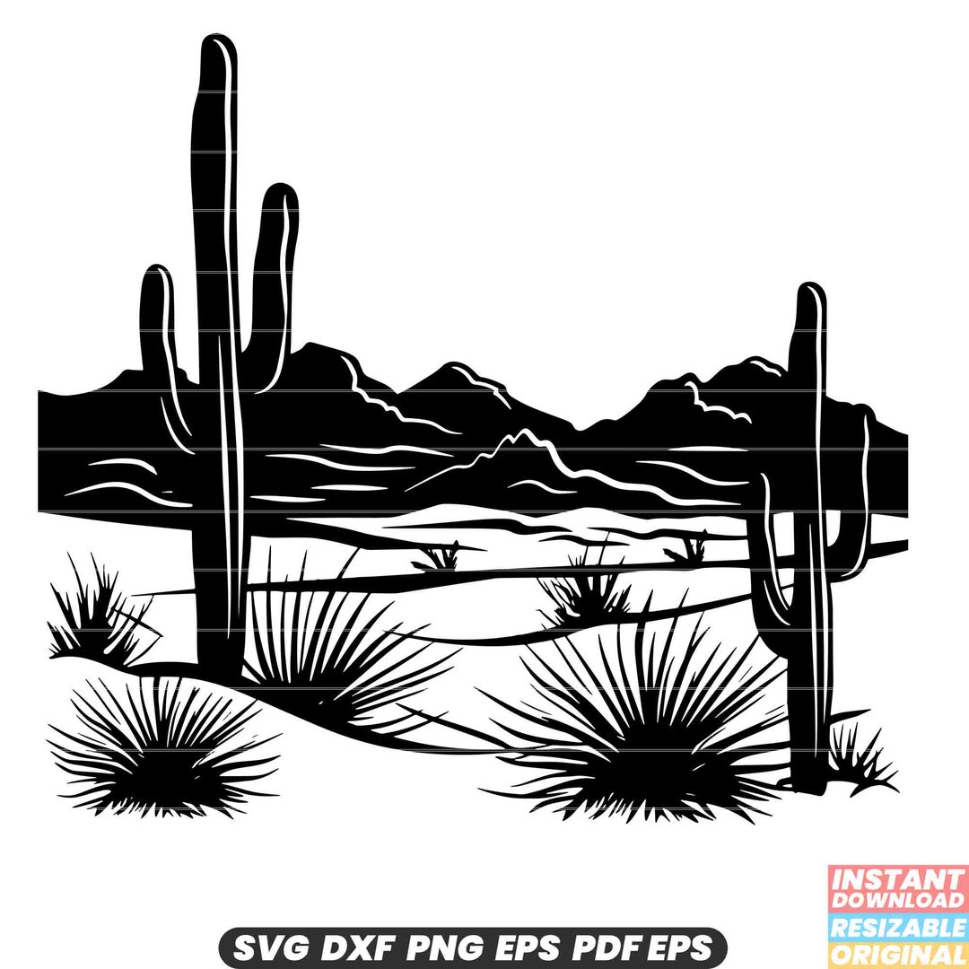 Mojave Desert SVG Arid Landscape Desert Sand Dunes Dry Terrain ...