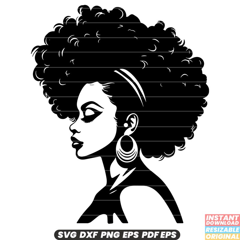 Natural Hair Svg - Etsy