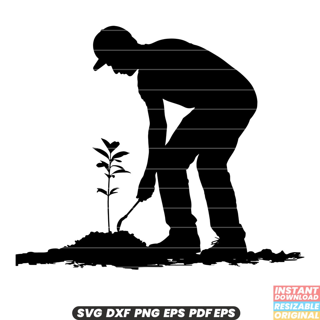 Gardener SVG - Garden Worker, Horticulturist Illustration, Landscaper ...