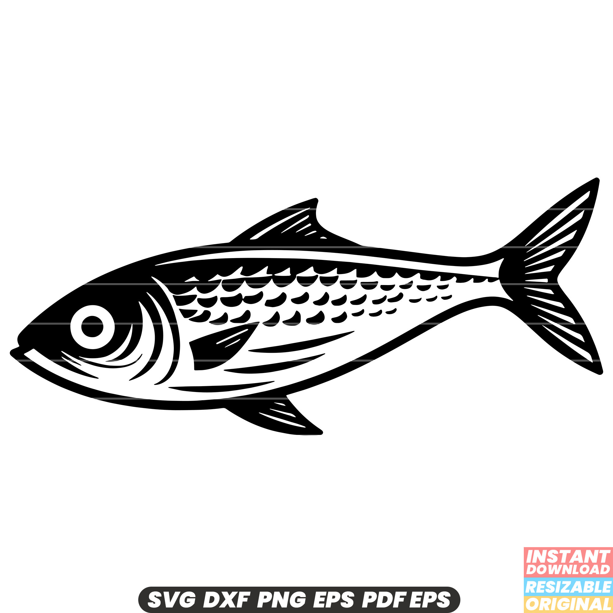 Sardine SVG, Sardine DXF, Sardine PNG, Sardine Clipart, Sardine Cut ...