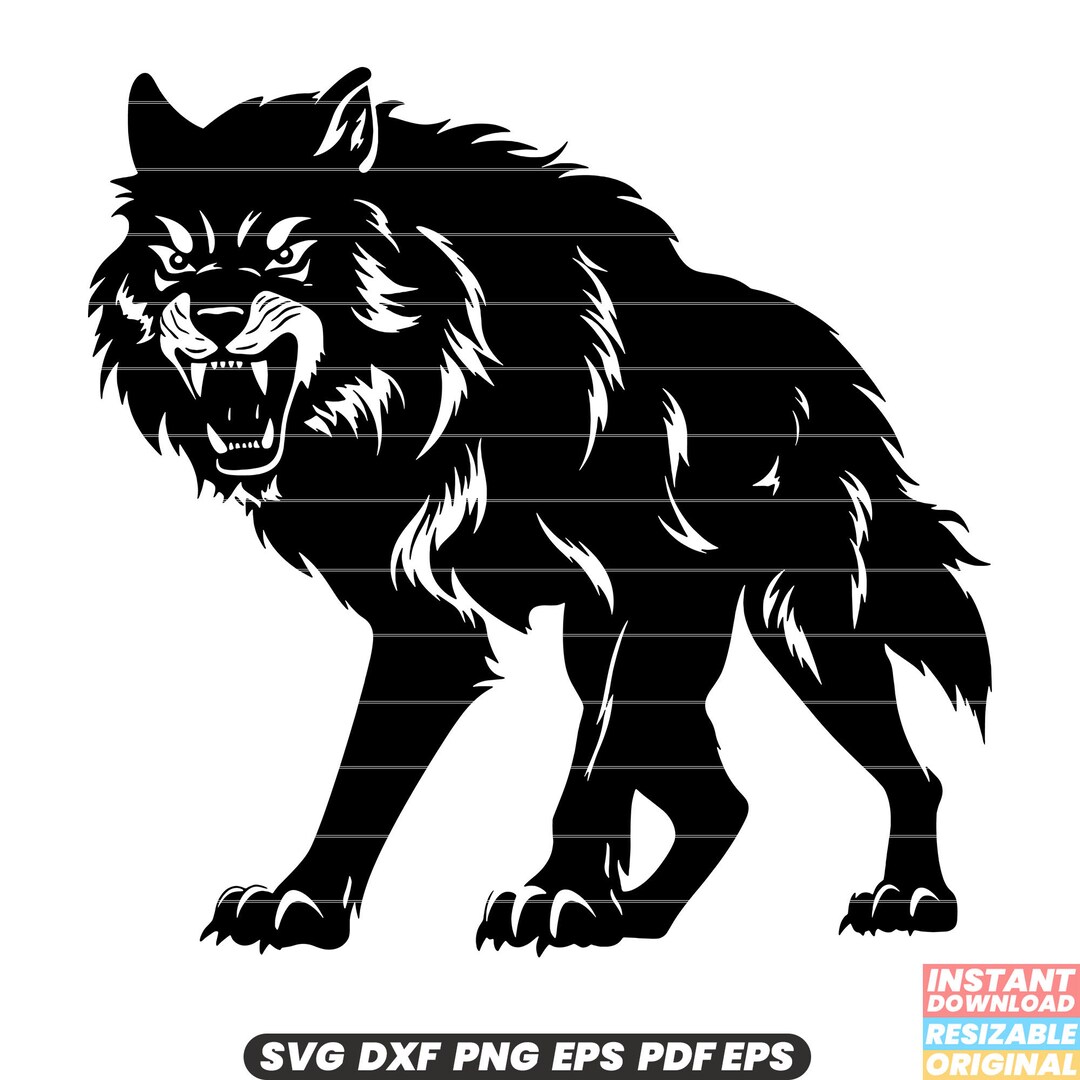 Werewolf SVG Mythical Creature Illustration Halloween Monster Clipart ...