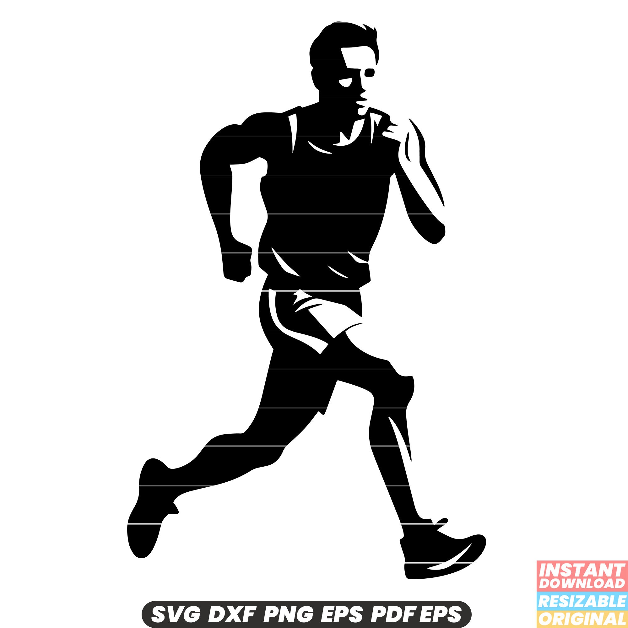 Running SVG Running PNG Running DXF Sporty Designs for - Etsy