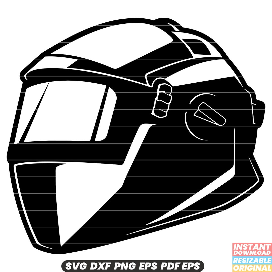 Welding Helmet SVG Protective Gear Illustration Welding Mask Clipart ...