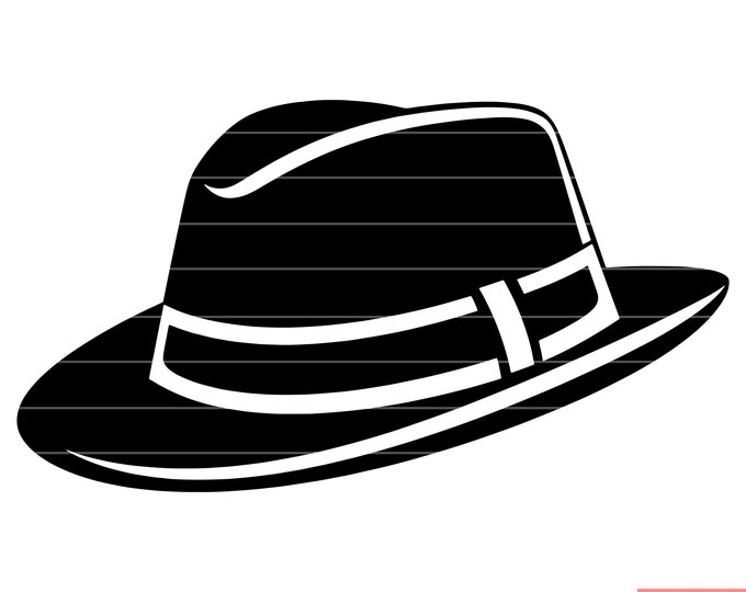 Classic Fedora Hat. Cut Files for Cricut. Clip Art (eps, Svg, Pdf, Png ...