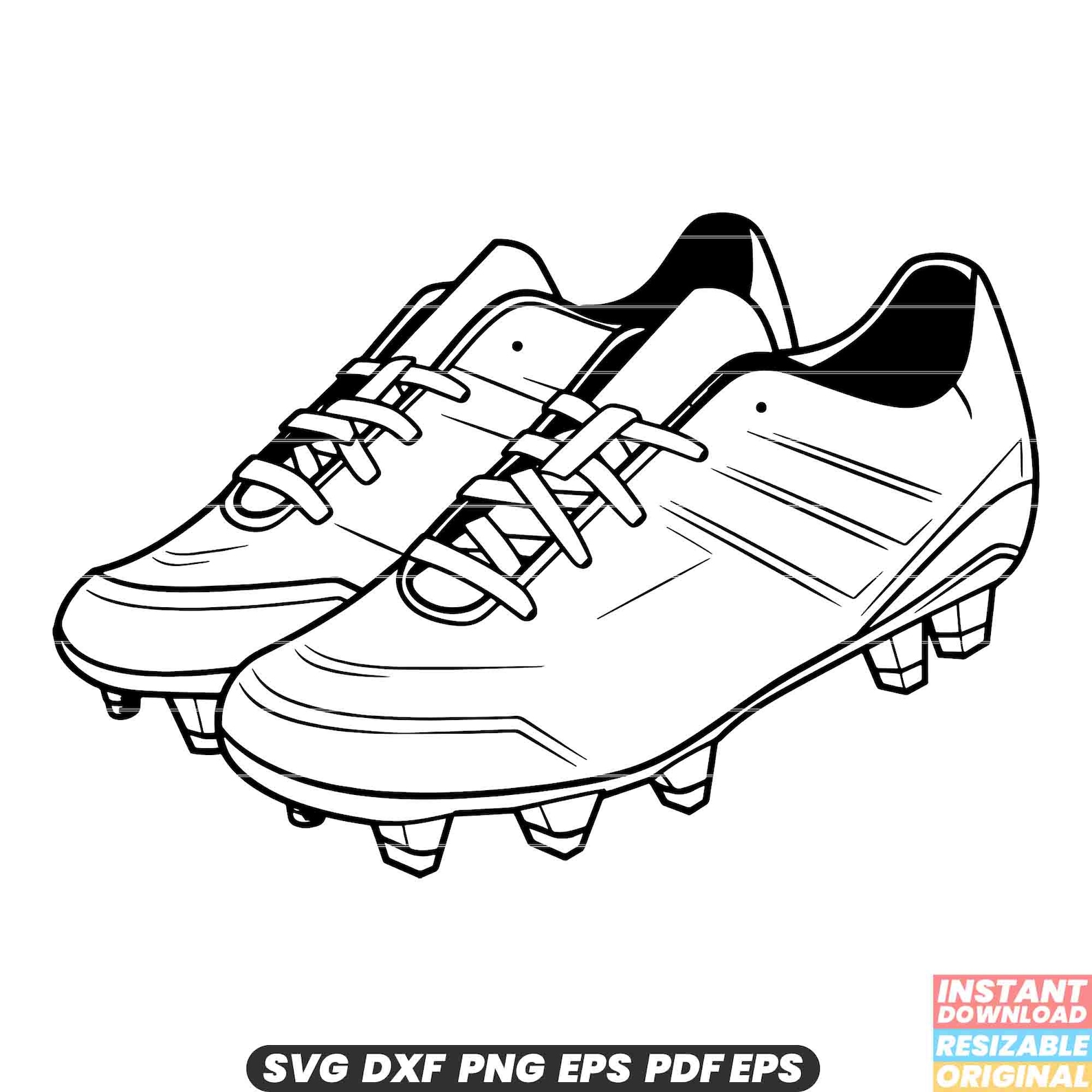 Cleats SVG Sports Soccer Football Baseball Rugby Athletic Shoes Spikes ...