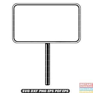 Sign SVG - Signboard Illustration, Advertisement Display, Information ...