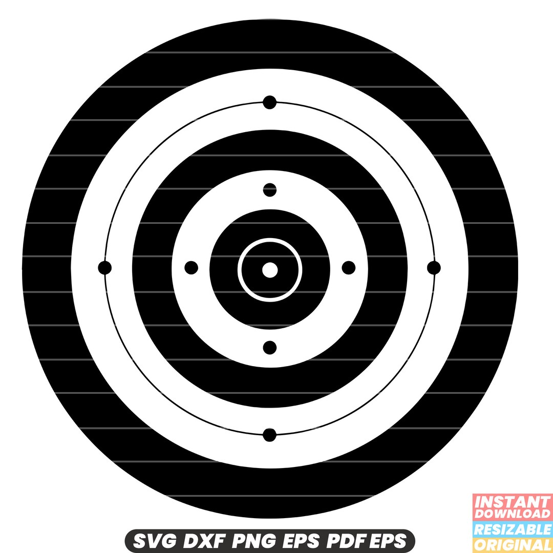 Shooting Target SVG, Shooting Target DXF, Shooting Target PNG, Shooting ...