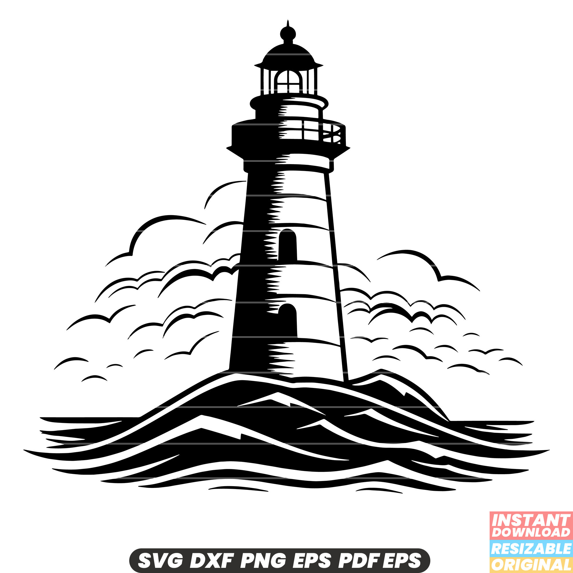 Lighthouse Beacon Maritime Navigation Tower Coast Seafaring Ocean Guide ...