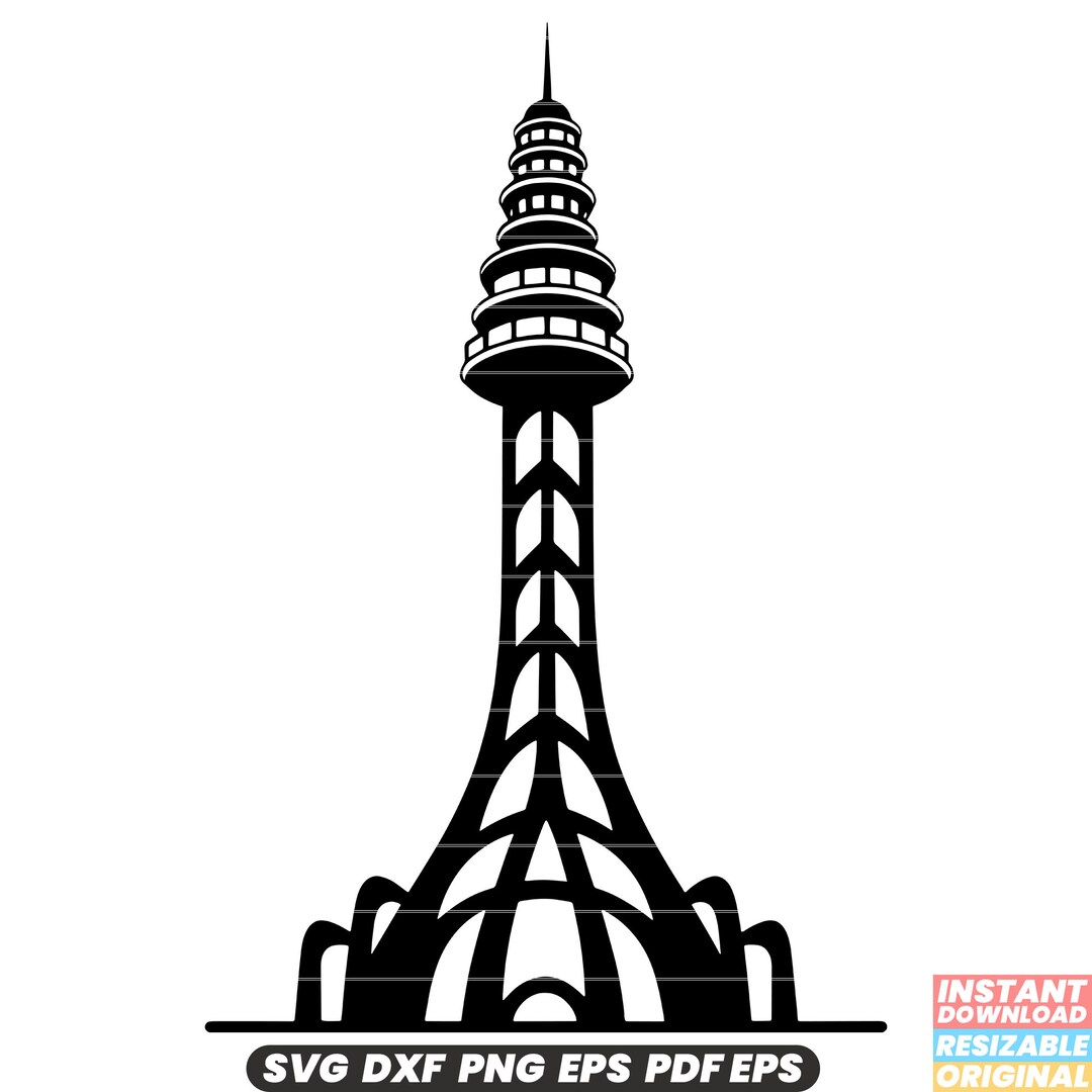 Tower SVG DXF PNG Cut File - Etsy