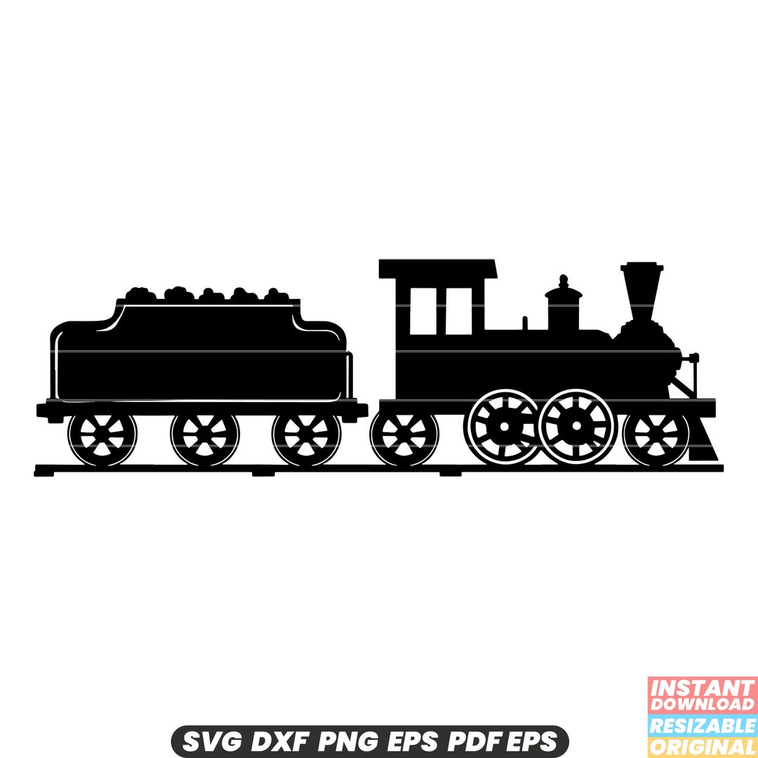 Train Locomotive Steam Engine SVG Transportation Illustration Train ...