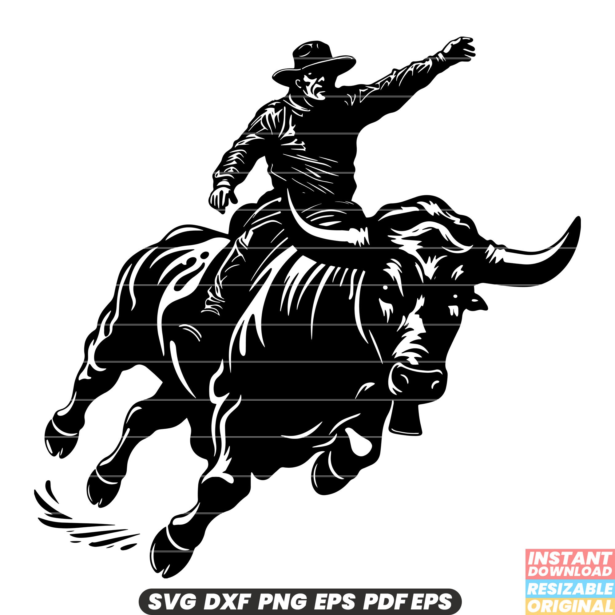 Rodeo Bull Animal Livestock Rodeo Cowboy Western Bucking Bronco Riding ...