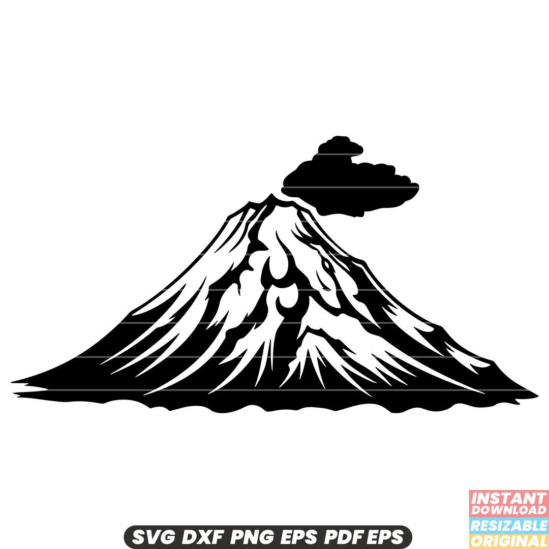 Volcano Eruption Lava Magma Mountain Crater Ash Smoke Geology Natural ...