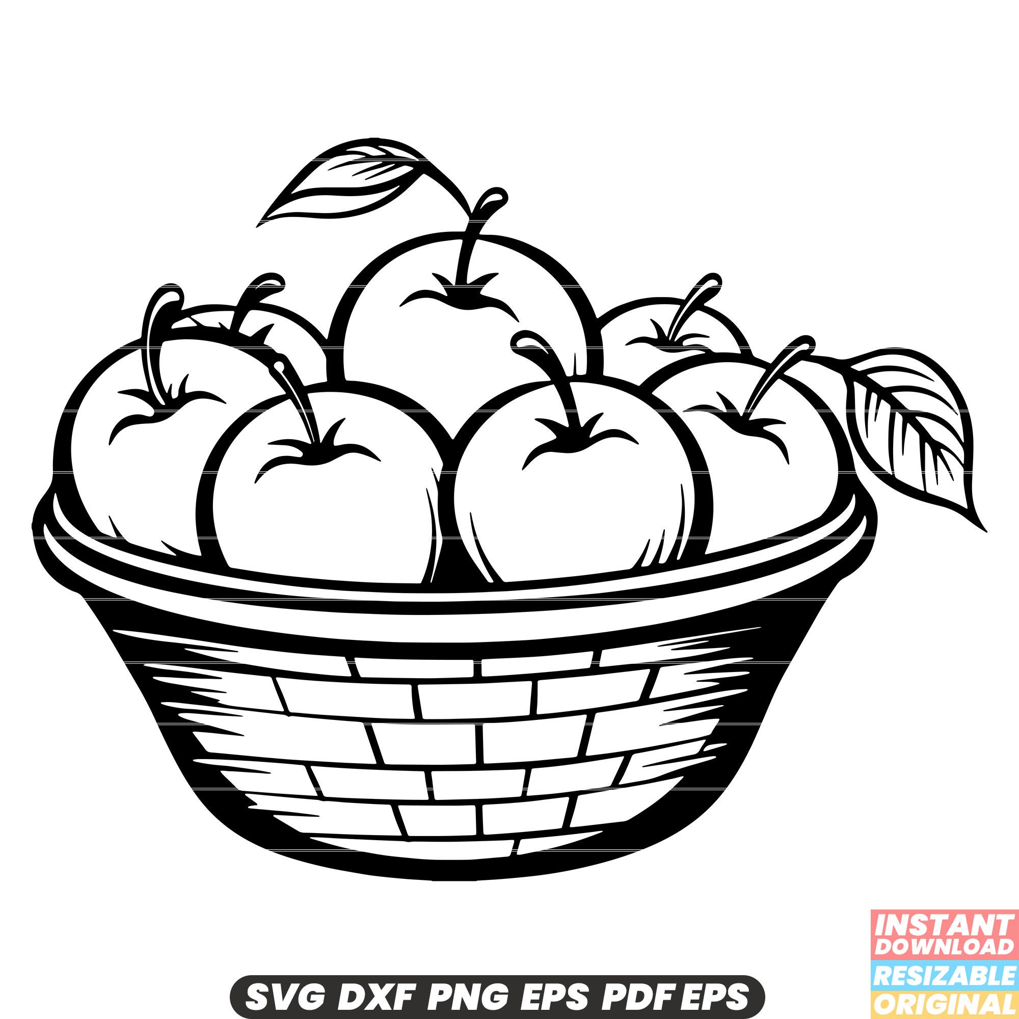 Apple Basket Fruit Harvest Autumn Fall Farming Orchard Fresh Healthy ...