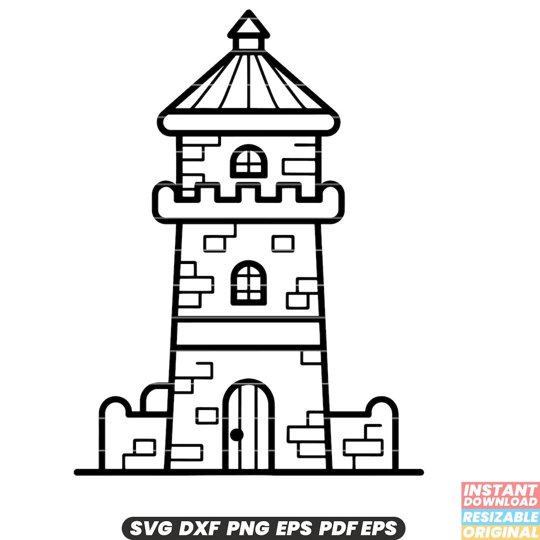 Watchtower SVG Lookout Tower Illustration Guard Post Clipart ...