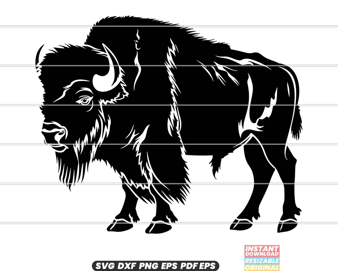 Bison Svg, Bison Dxf, Bison Png, Bison Cut File, Bison Clipart, Bison ...