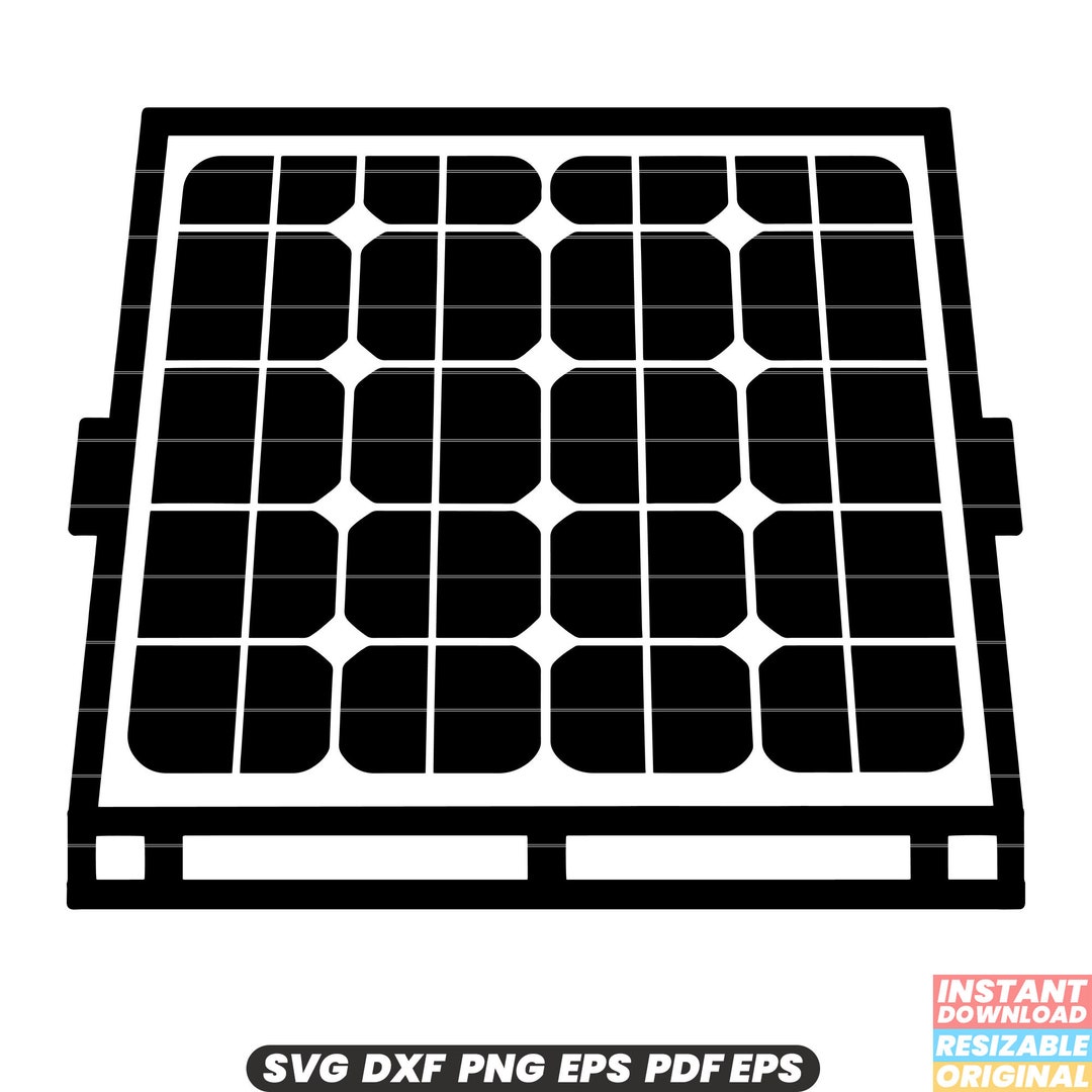 Solar Panel SVG Renewable Energy Illustration Solar Panel Clipart Clean ...