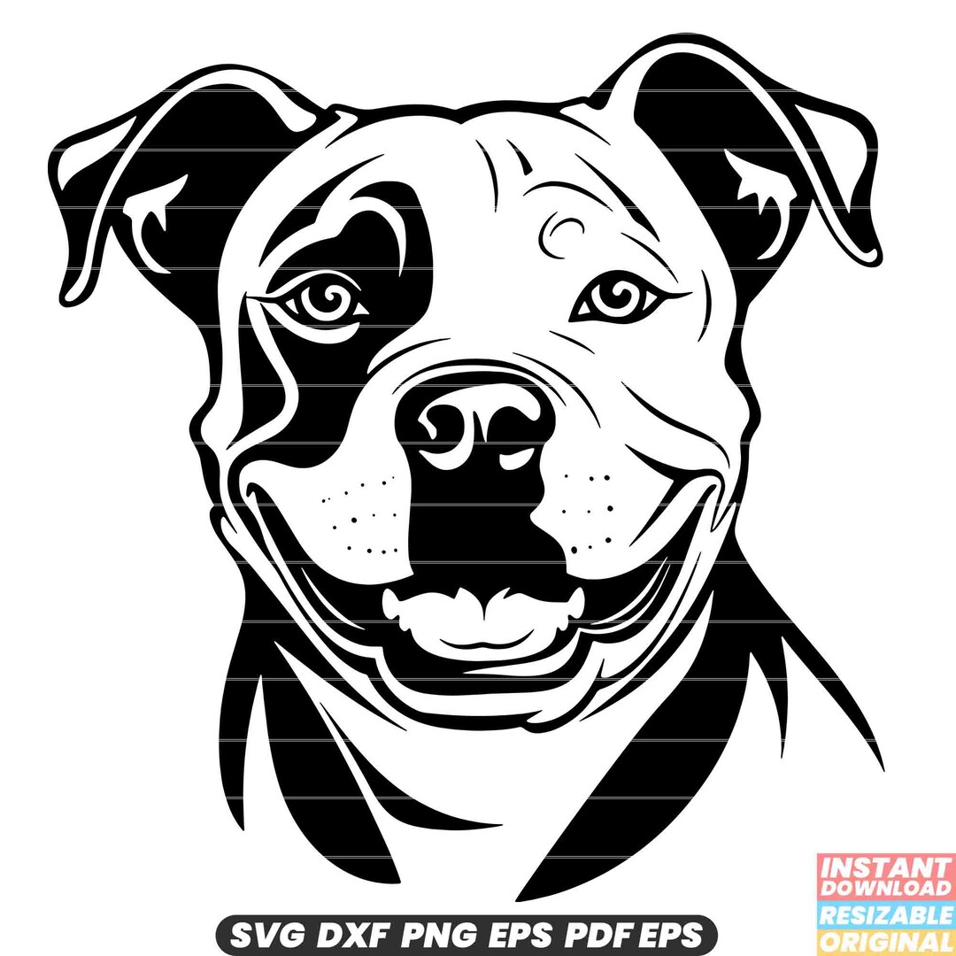 Pitbull SVG Pitbull Dog Breed Pitbull Illustration Pitbull Clipart ...