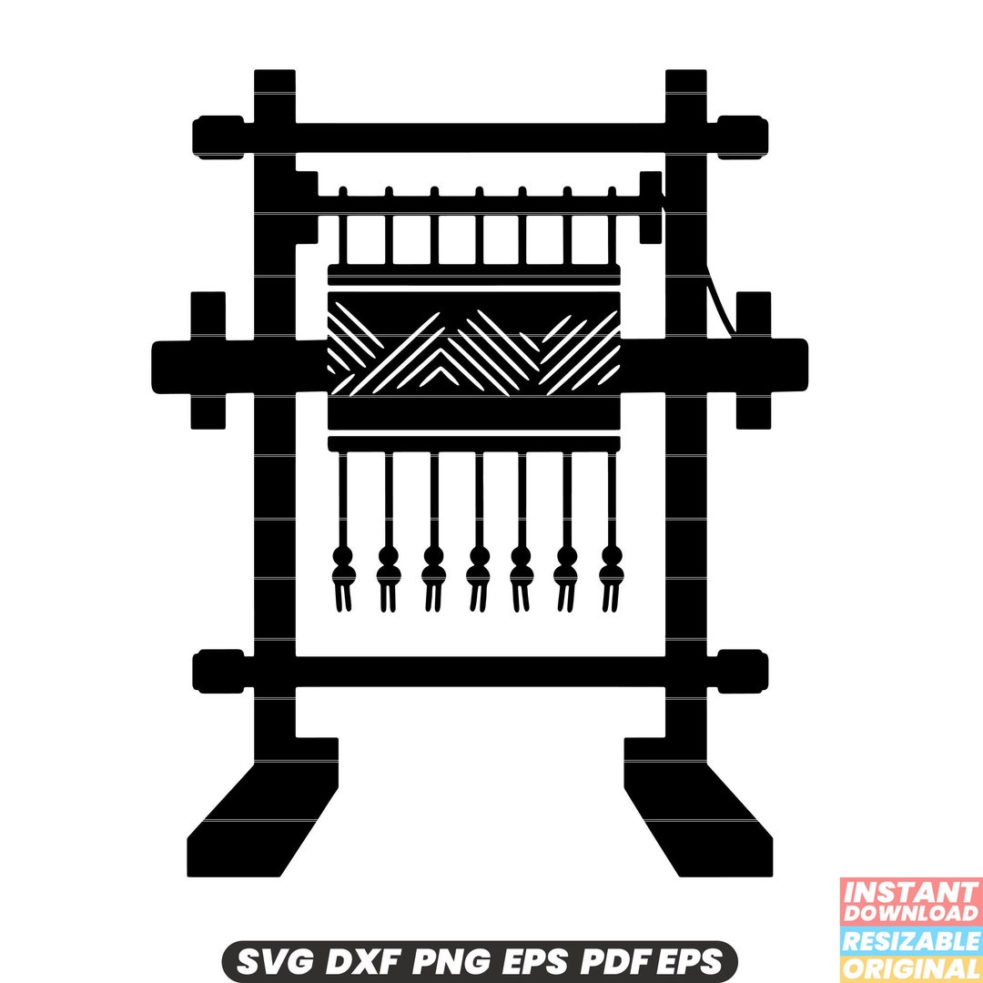 Loom SVG Weaving Equipment Illustration Loom Clipart Textile Machine ...