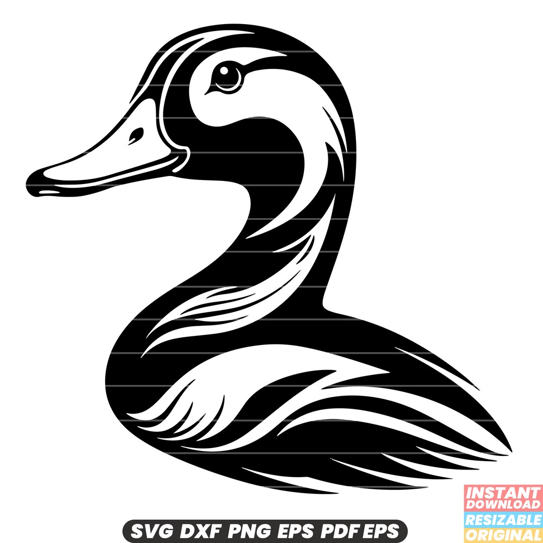 Duck SVG Duck DXF Duck PNG: Quacking Waterfowl Digital Art - Etsy