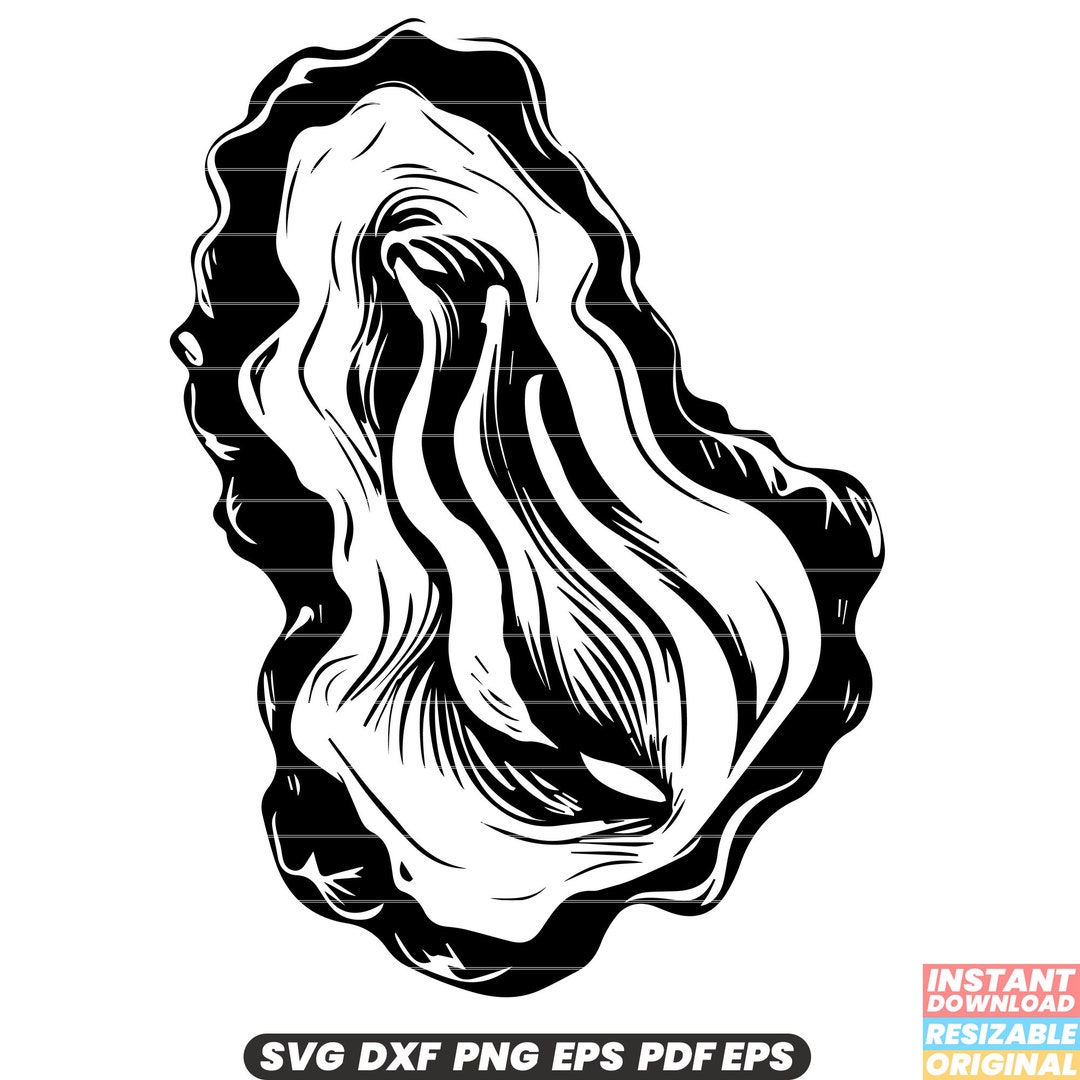 Oyster SVG, Oyster DXF, Oyster PNG Digital Designs Instant Download - Etsy