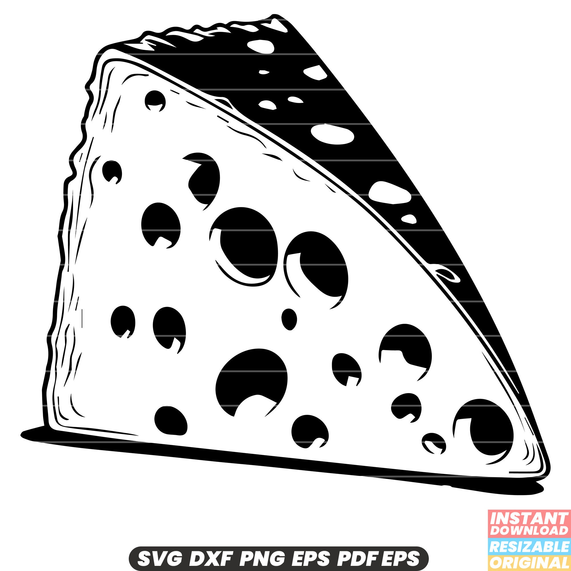 Cheese SVG, Cheese DXF, Cheese PNG: Gourmet Dairy Delight Digital Art ...