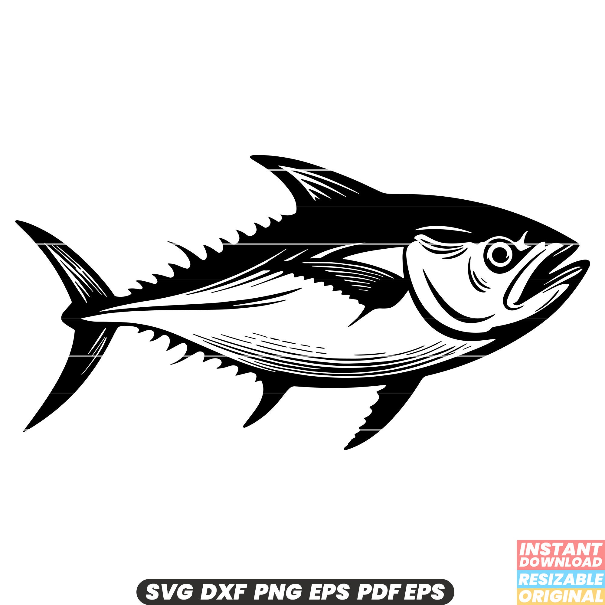 Bluefin Tuna Marine Fish Ocean Sea Saltwater Fishing Big Game Sushi ...
