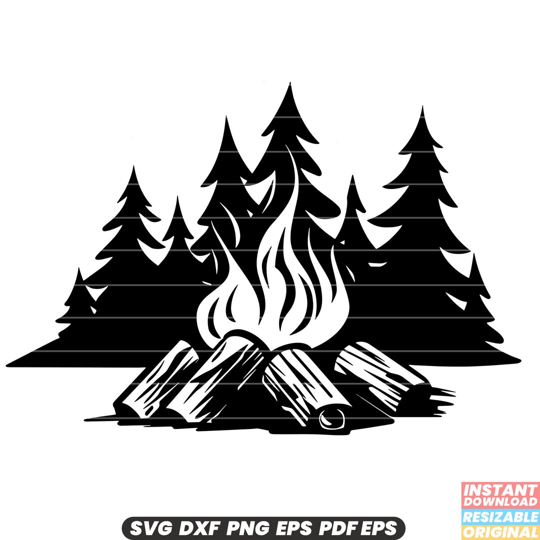 Campfire Bonfire Flames Outdoor Marshmallows Gathering Warmth Nature ...