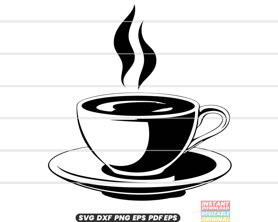 Coffee Svg, Coffee Dxf, Coffee Png, Coffee Cut File, Coffee Clipart ...