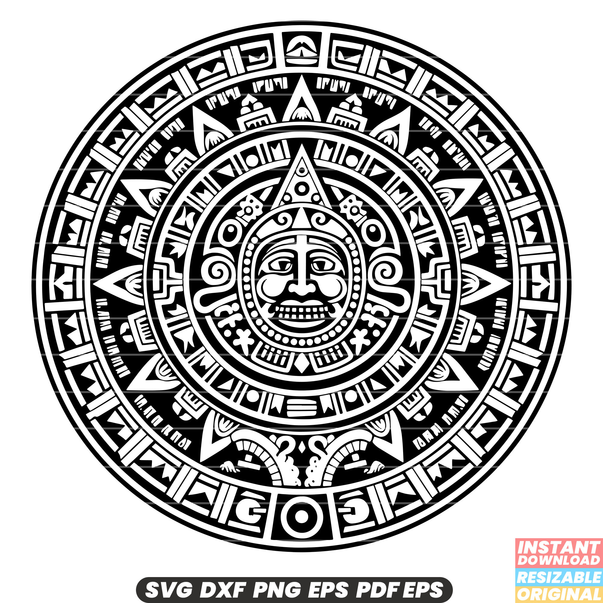 Aztec Calendar Ancient Mesoamerican Culture Mexico Mayan Sun Stone ...